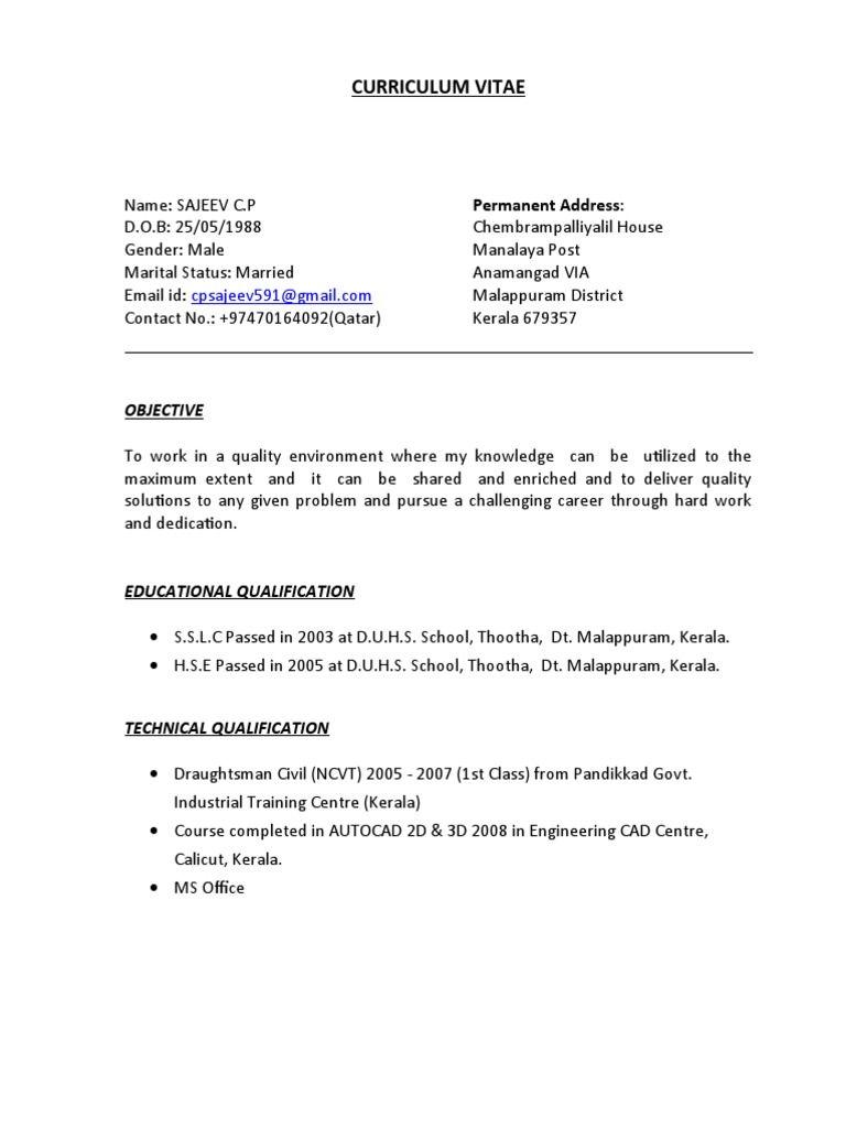 cv (1) | PDF | Engineering