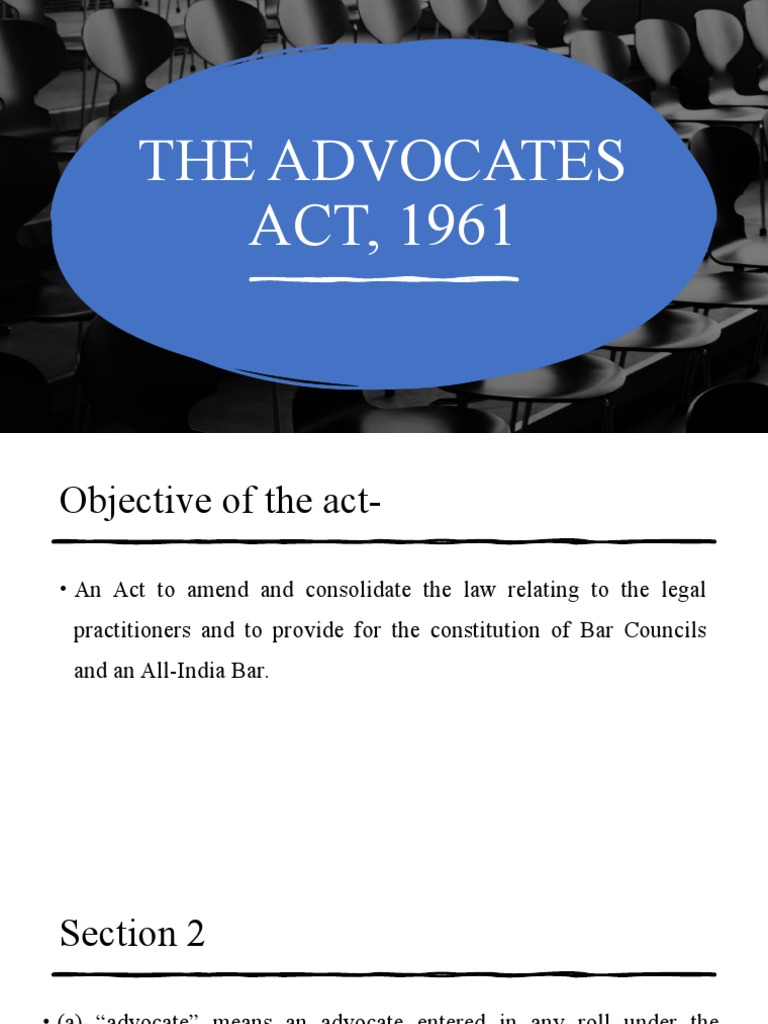 The Advocates Act, 1961 | PDF | Advocate | Arrest