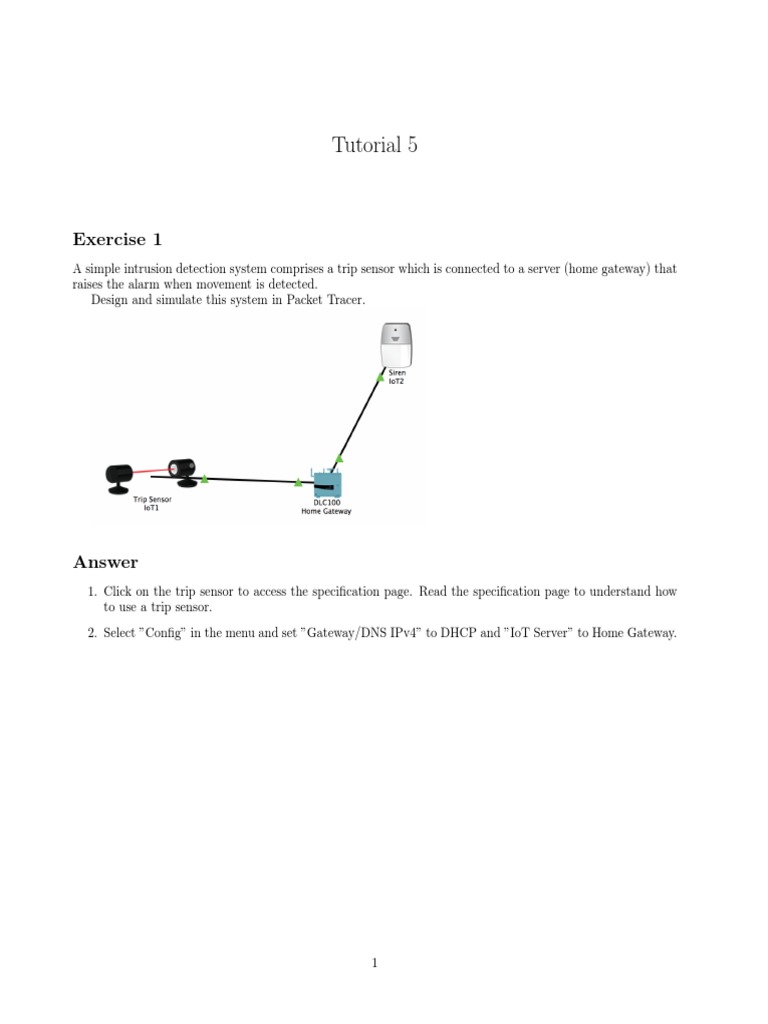 Tutorial5 Answers | PDF | Gateway (Telecommunications) | Radio ...
