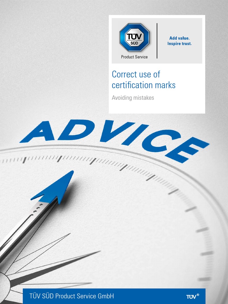 TUV SUD Correct Use of Certification Marks | Download Free PDF | Business