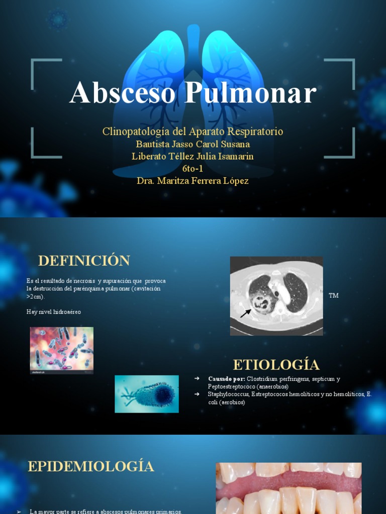 Absceso Pulmonar: Causas y Tratamiento | PDF | Penicilina | Tos