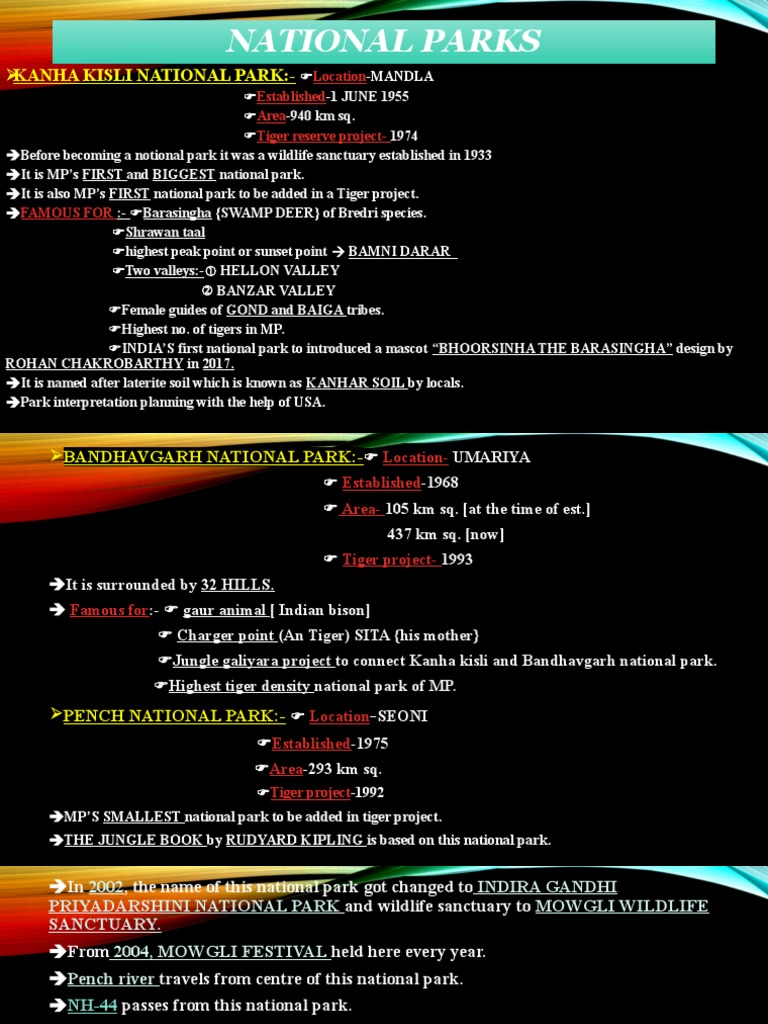 National Parks MP | PDF | Wildlife