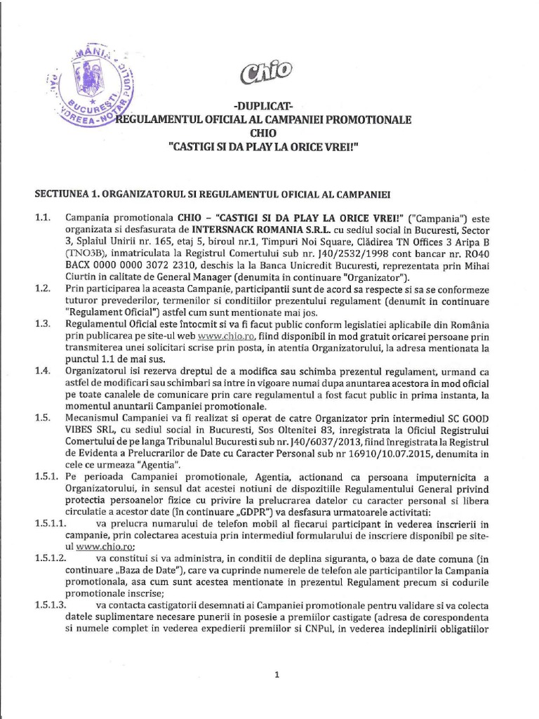 Regulament Chio NCP 2023 | PDF