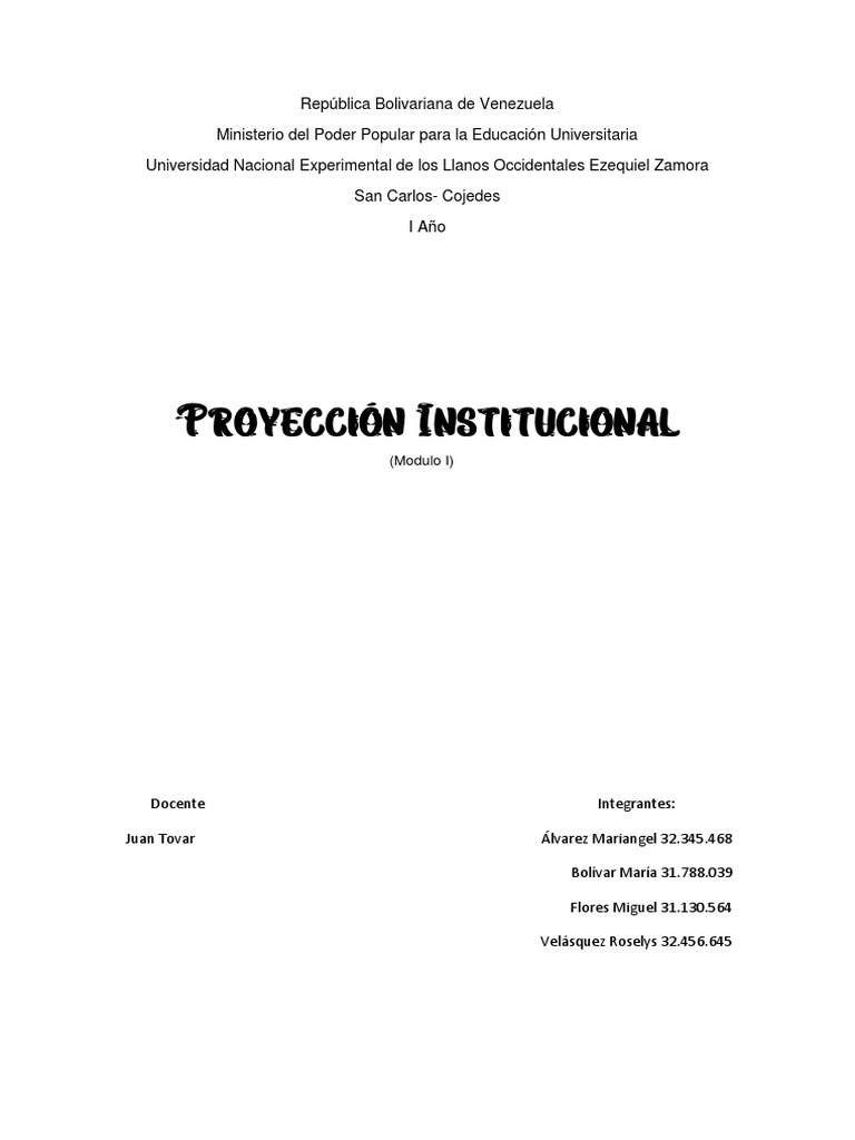 Proyeccion Instituciona Modulo 1 Actividad 01 | PDF | Tecnología de ...