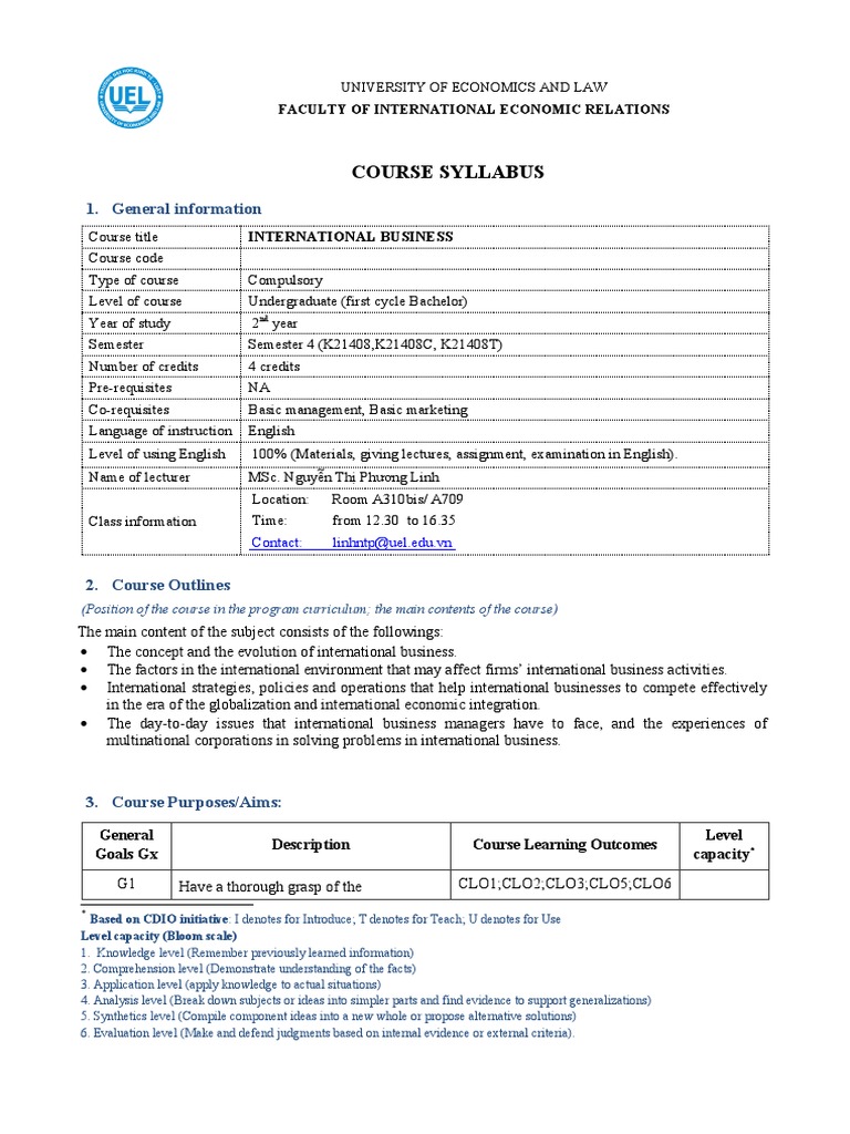 2023.IB Course Syllabus 4 300123 | PDF | Market (Economics) | Strategic ...