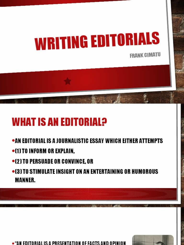 EDITORIAL WRITING Frank Cimatu | PDF | Persuasion | Cognition
