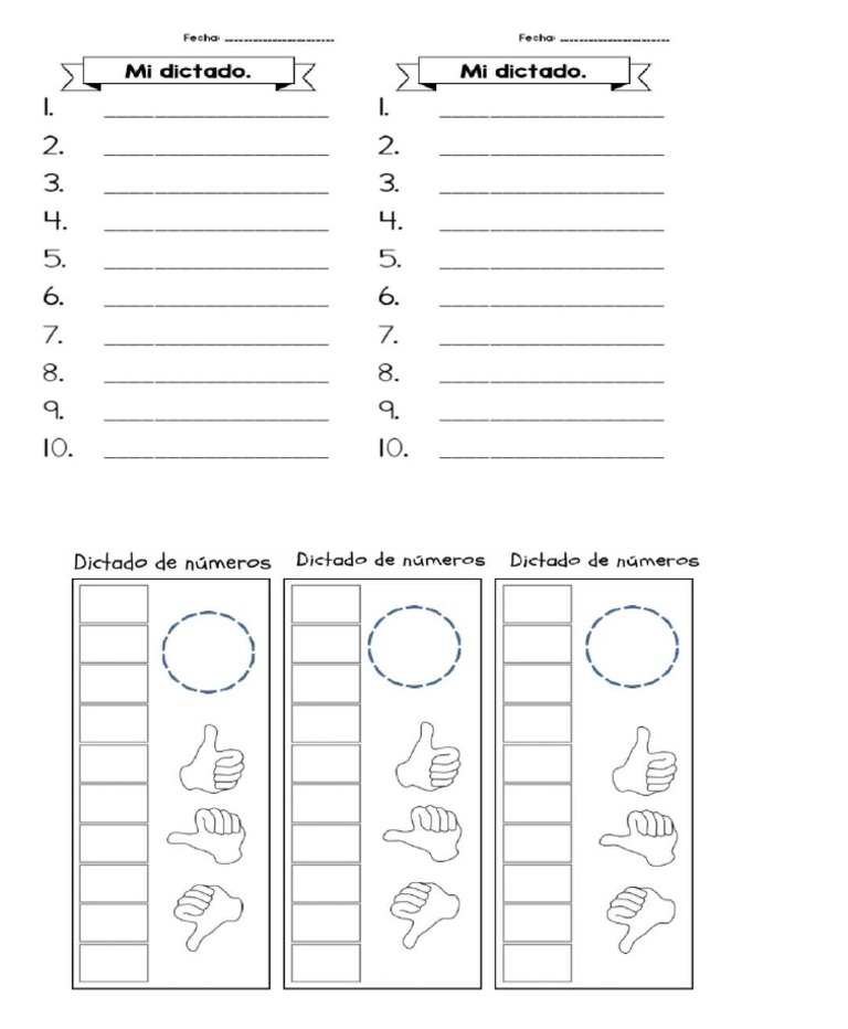 Plantilla Dictados | PDF