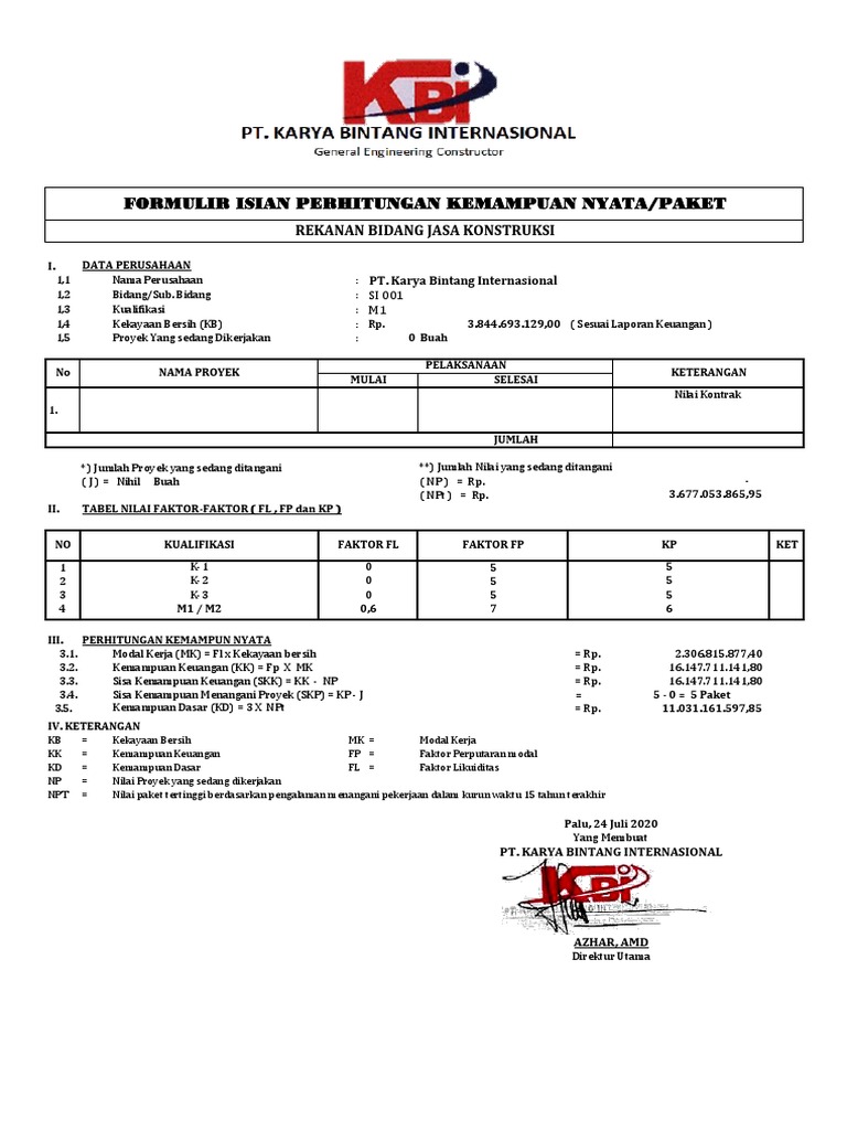 Analisis Kemampuan Keuangan PT KBI | PDF