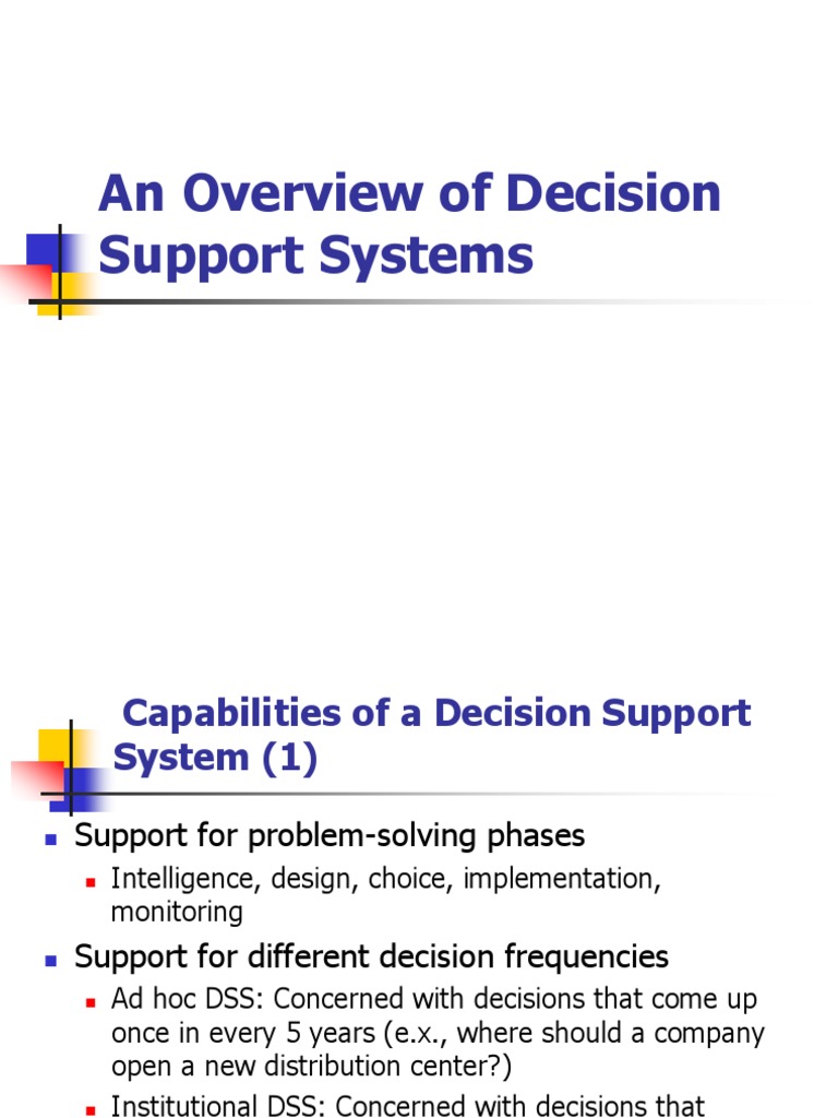 WEEK 3 - Overview of DSS | PDF | Decision Support System | Information Technology Management
