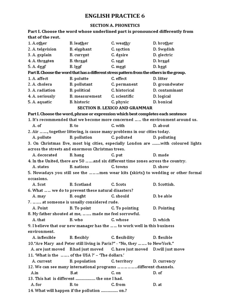 English Practice: Phonetics and Grammar | PDF