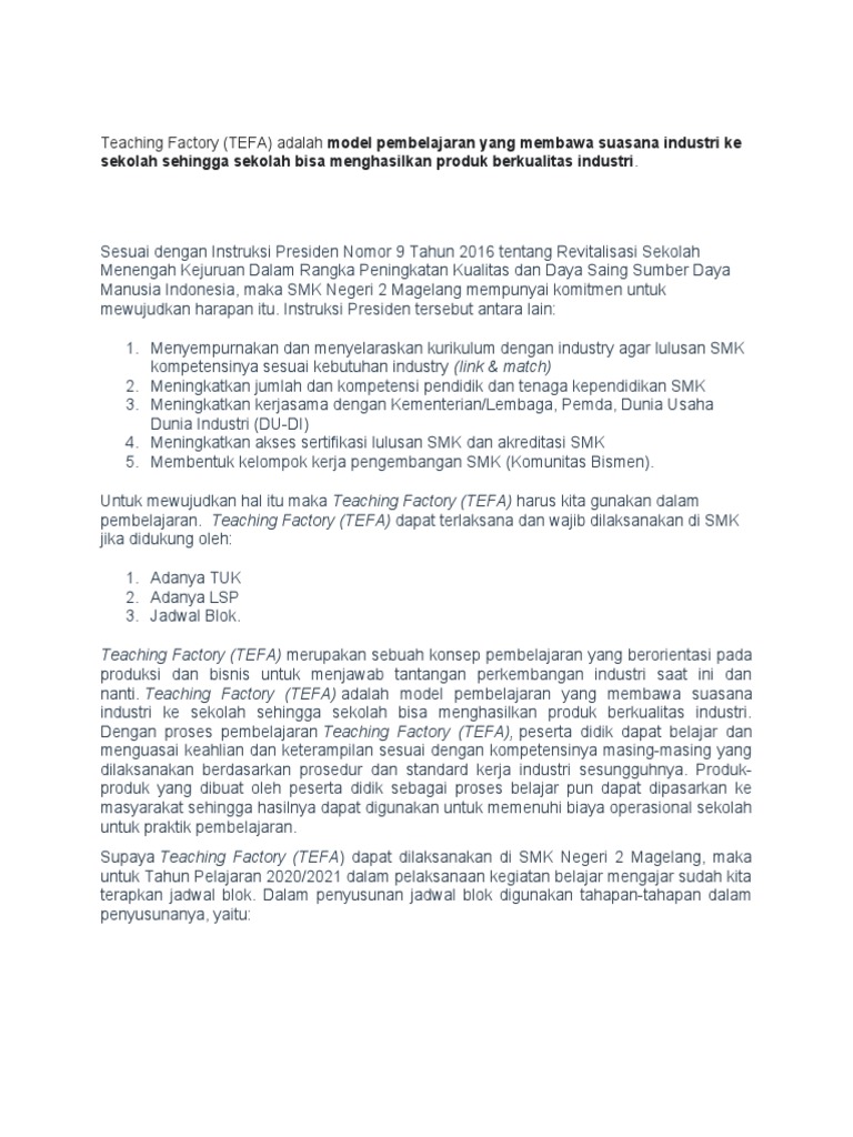 Teaching Factory | PDF