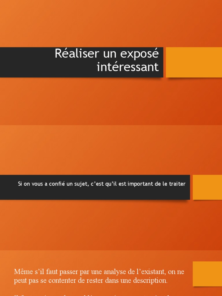Economie-Réaliser Un Exposé Intéressant | PDF