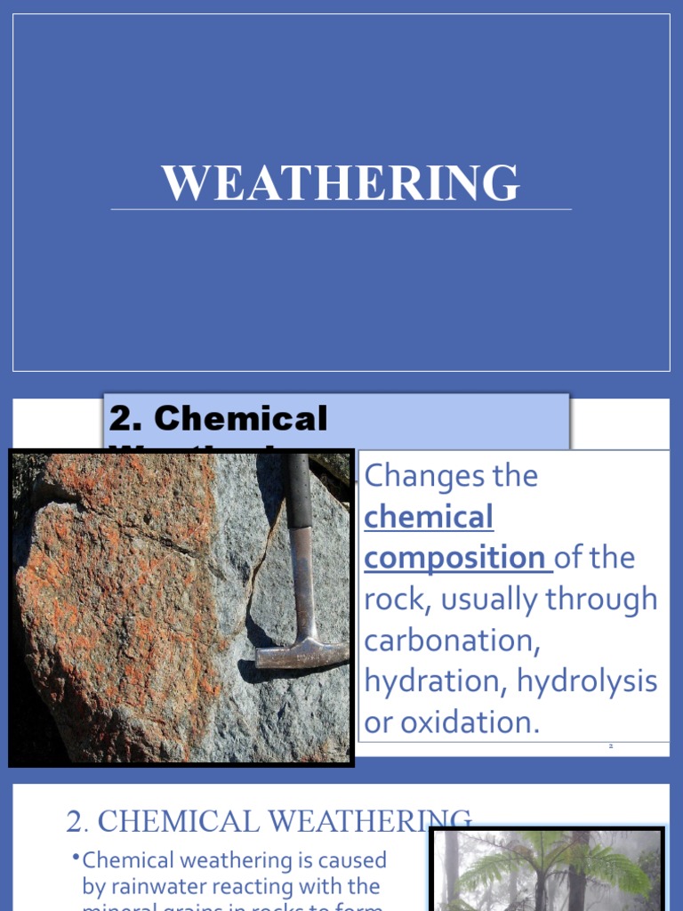 Chemical Weathering Processes Explained | PDF | Weathering | Rock (Geology)