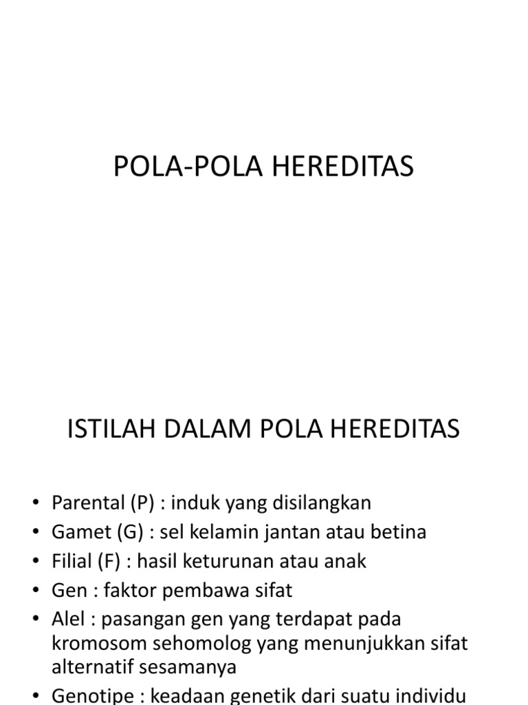 Pola-Pola Hereditas | PDF
