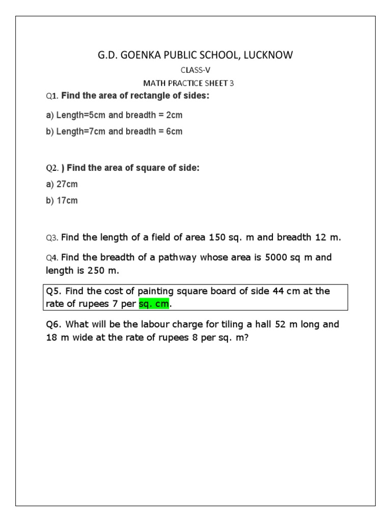 Practice Sheet 3 | PDF