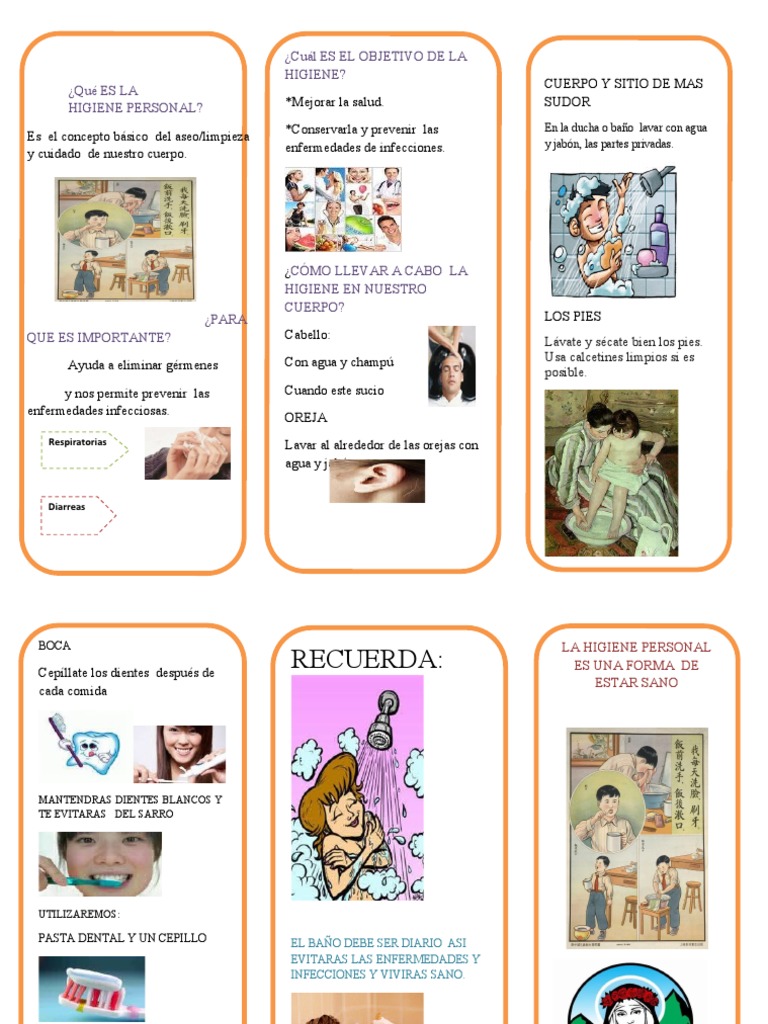 Triptico de La Higiene Personal | PDF
