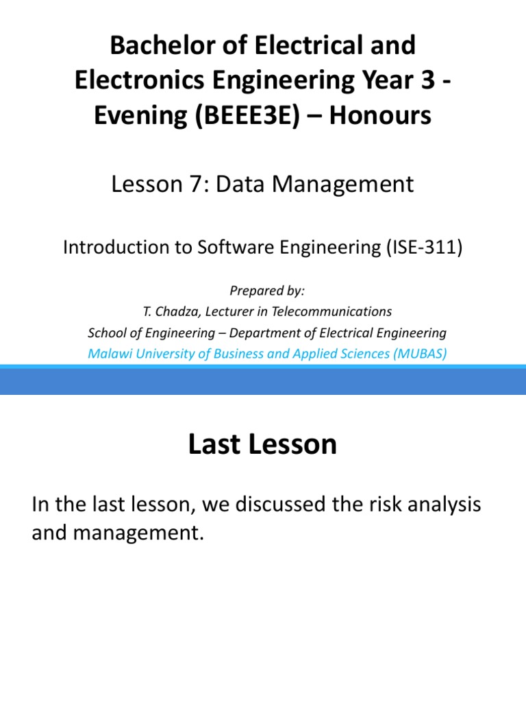 Data Management Lesson | PDF | Data | Engineering