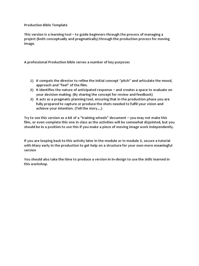 Deluge Production Bible | PDF | Games & Activities | Language Arts ...