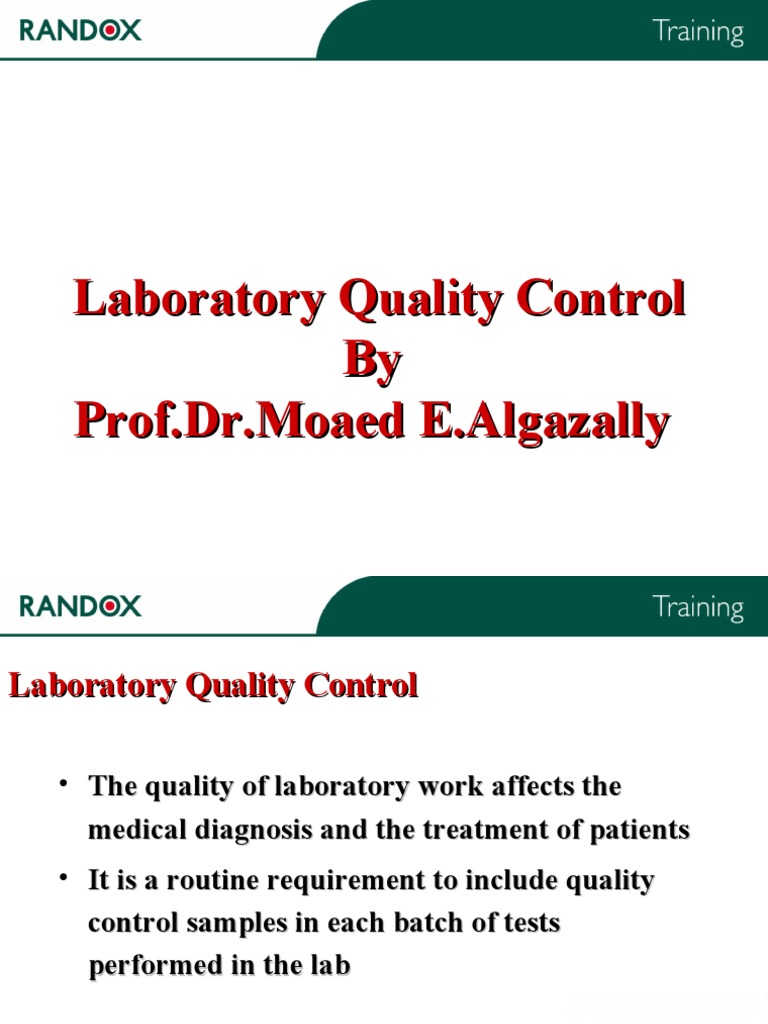 Laboratory Quality Control | PDF | Standard Deviation | Accuracy And ...
