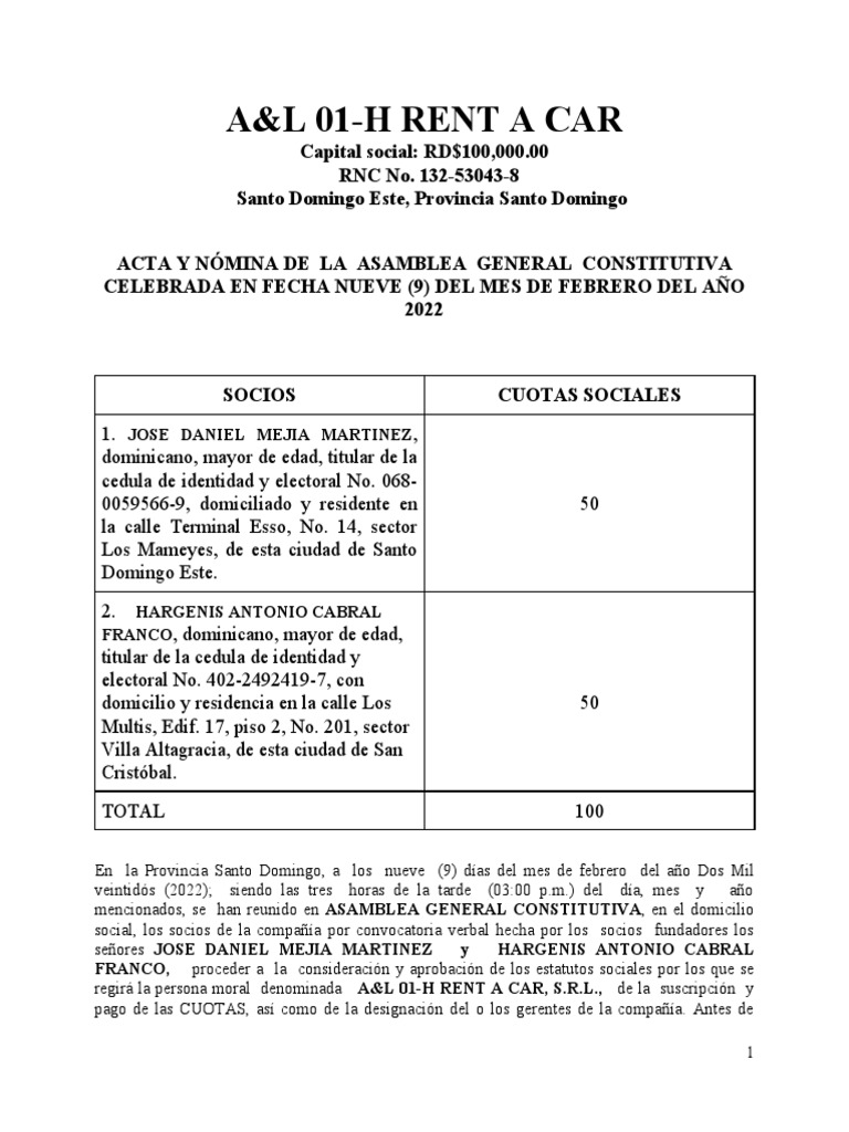 Ejemplo De Acta De Asamblea Apostolica