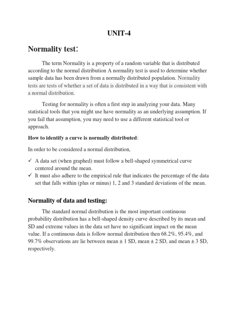 BRM Unit 4 Extra | PDF | Data Analysis | Normal Distribution