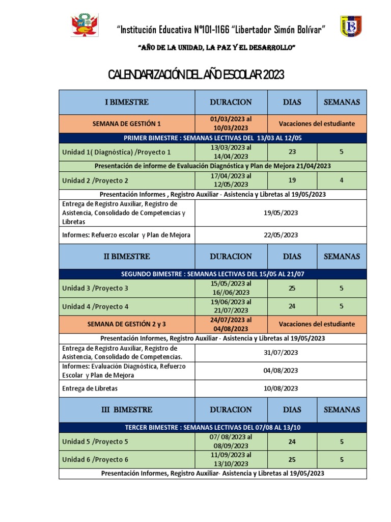 Ediciones Previas - Calendarizacion Del Año Escolar 2023 Ccesa007 | PDF | Academia