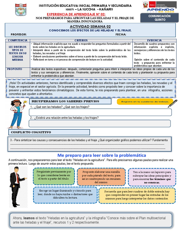 5° Com. Exp. 2 Act. 2 | PDF