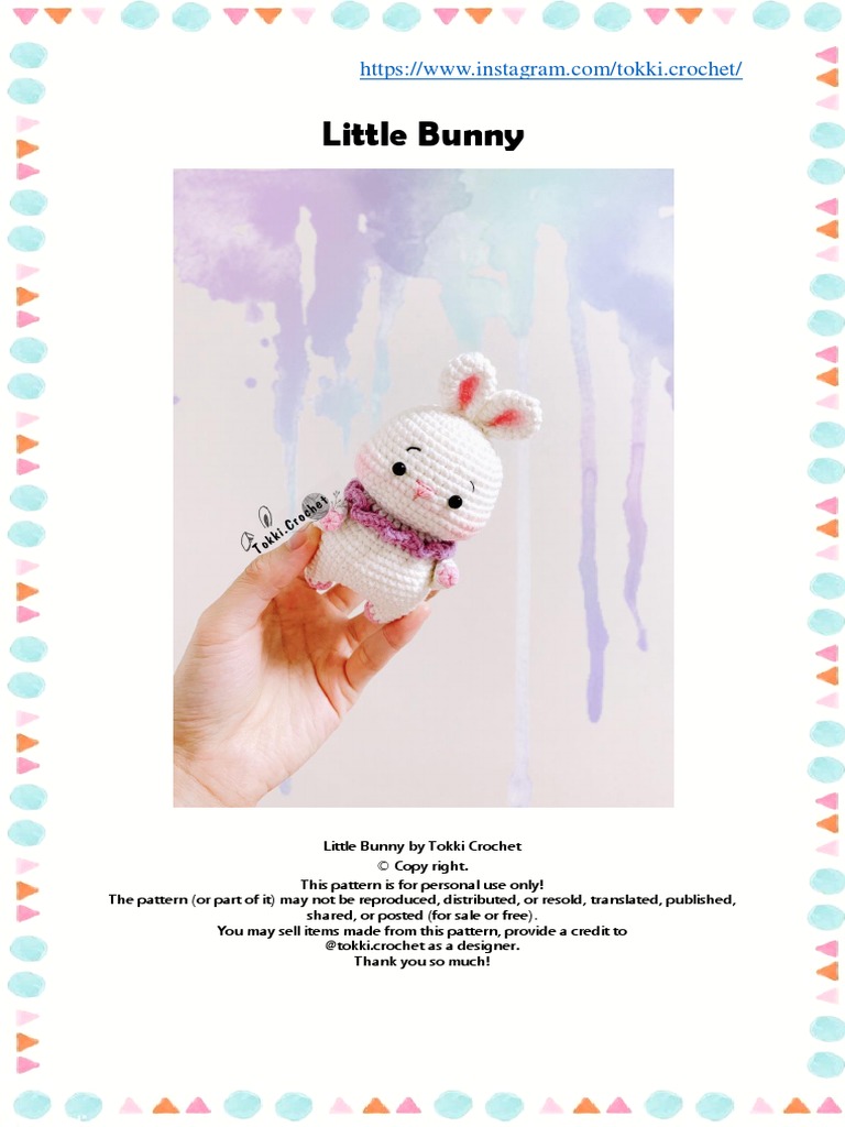 Tokki Crochet - Little Bunny | PDF | Crochet | Embroidery