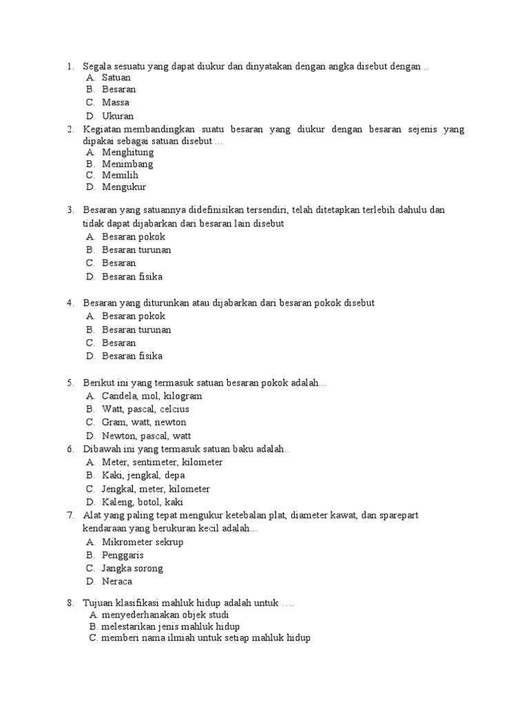 Soal Ipa Kelas 7B | PDF