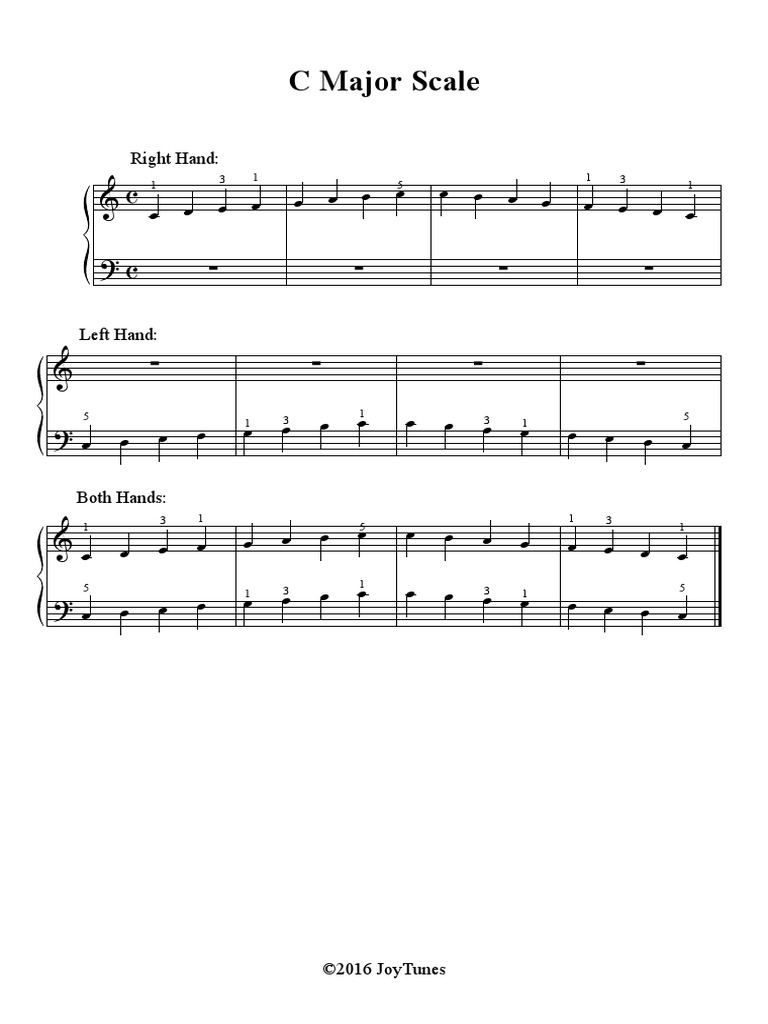 C Major Scale Sheet Music | PDF