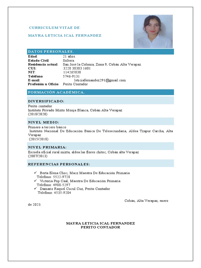 Curriculum Mayra Fernandez | PDF