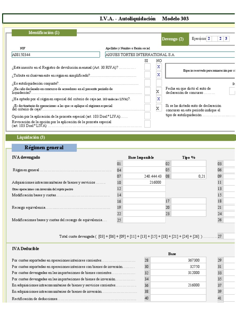 Modelo IVA 303 | PDF | Economias | Gobierno
