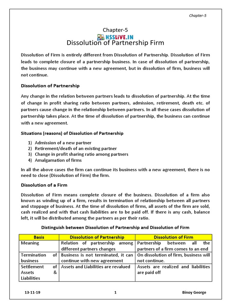 Chapter-5 Dissolution of Partnership Firm | PDF | Debits And Credits | Book Value