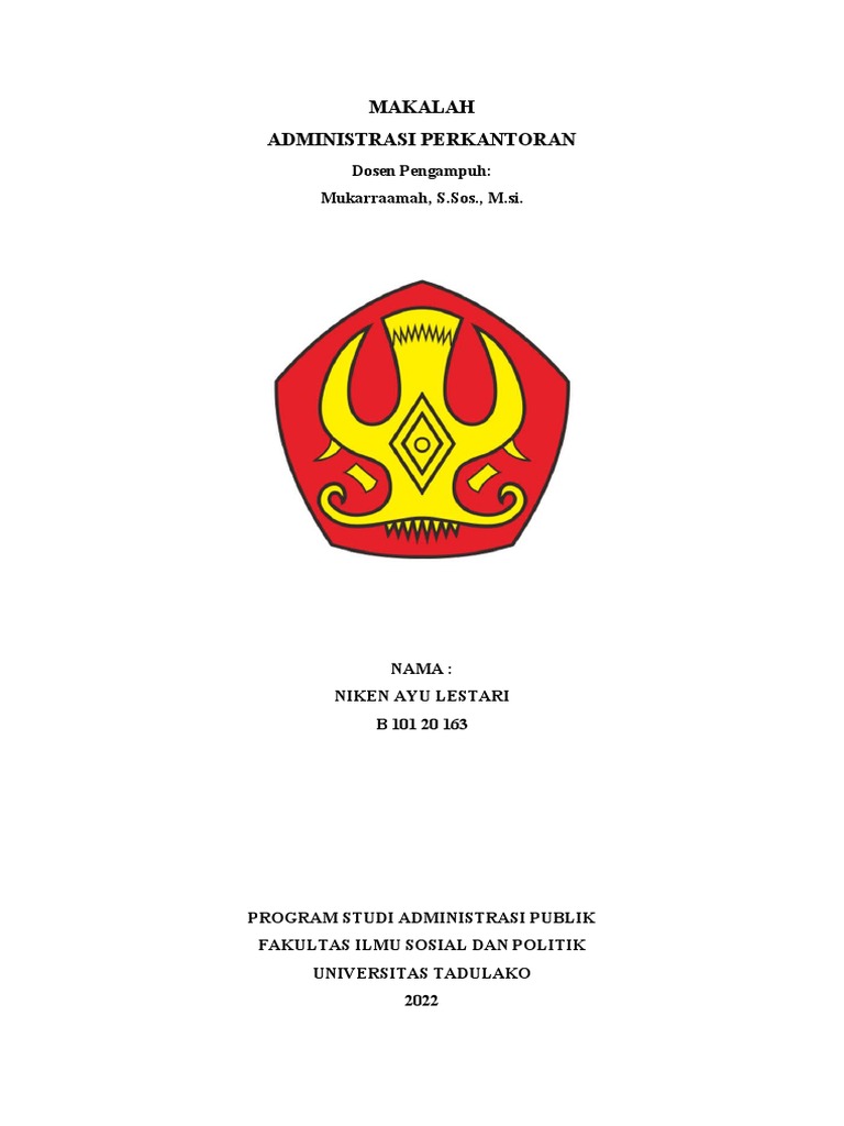 Makalah Administrasi Perkantoran 2022 | PDF | Karier & Perkembangan ...
