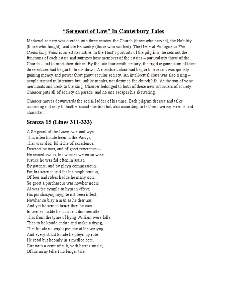 The Man of Law | PDF | The Canterbury Tales | Virtue