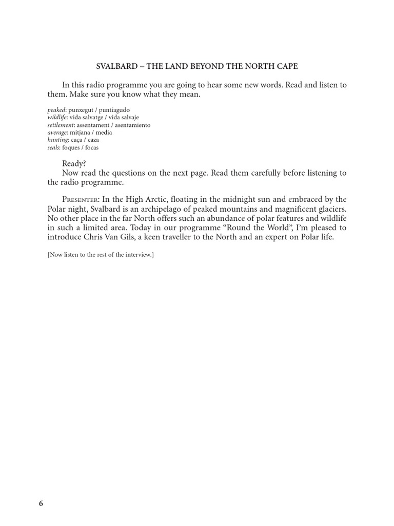 Listening SVALBARD | Download Free PDF | Polar Regions Of The Earth ...