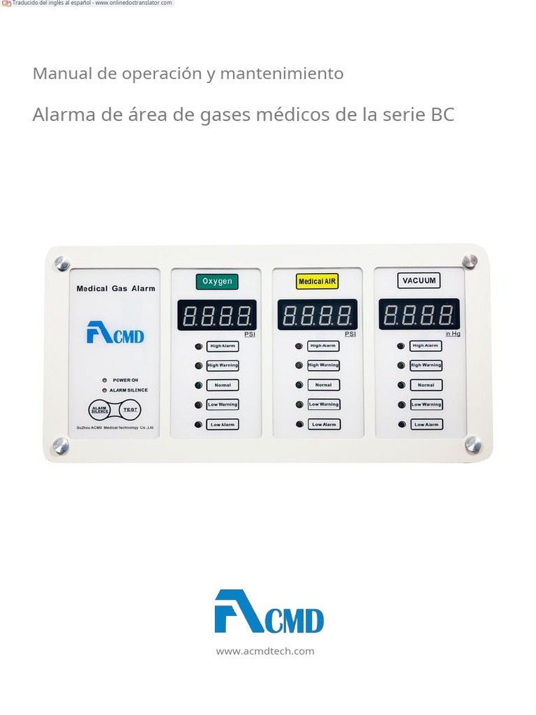Alarma de Area. ACMD - BC Series Area Alarm en Español | PDF | Diodo emisor de luz | Electrónica