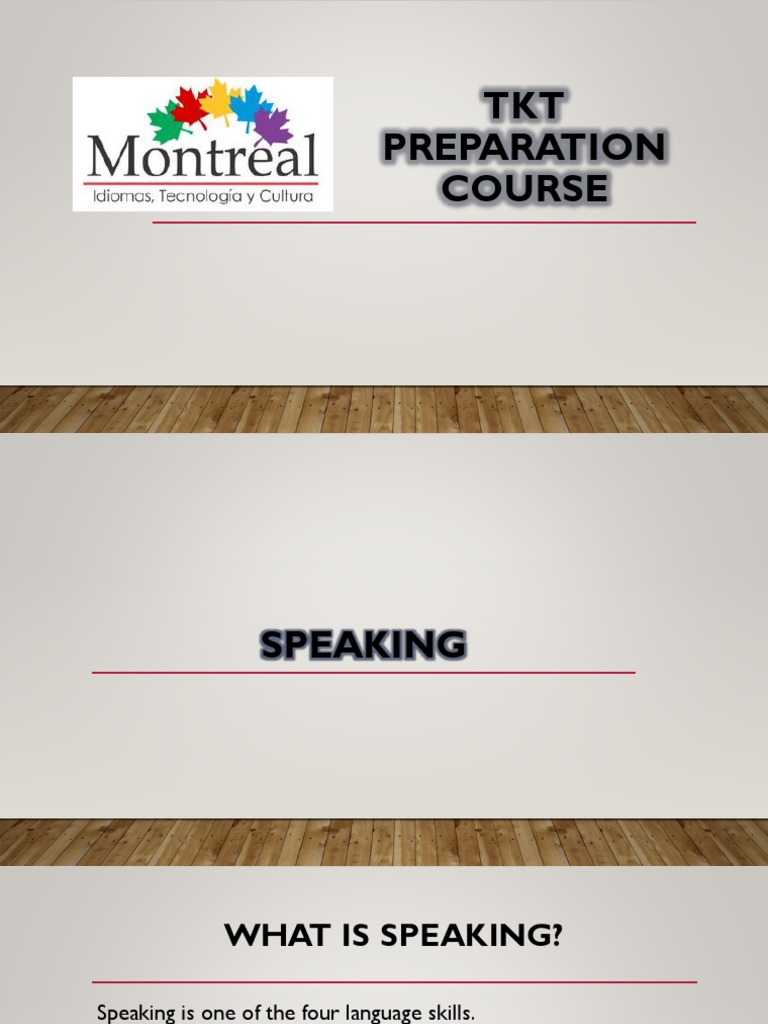 TKT Preparation Course Speaking | PDF | Speech | Fluency