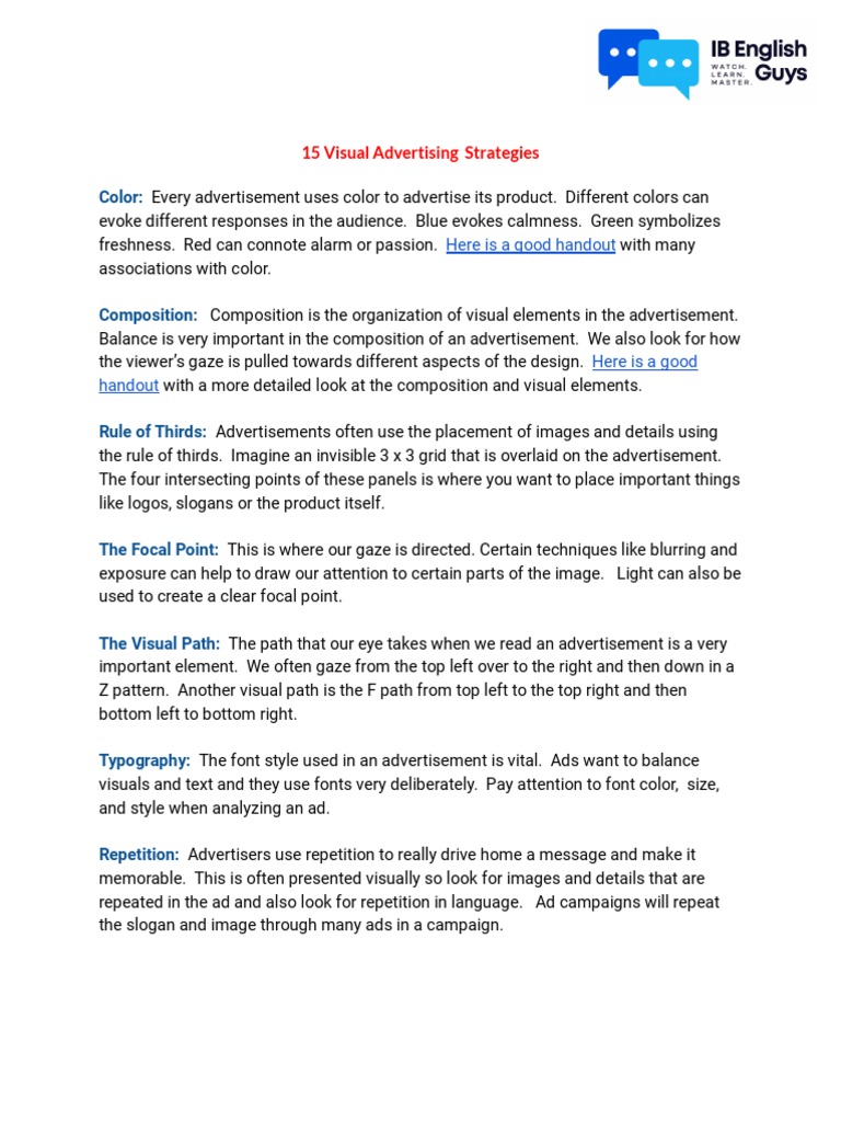 A Visual Analysis of 15 Effective Advertising Strategies: Leveraging Color, Composition, Focal ...