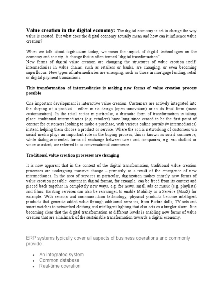 Value Creation | PDF | Software As A Service | Communication