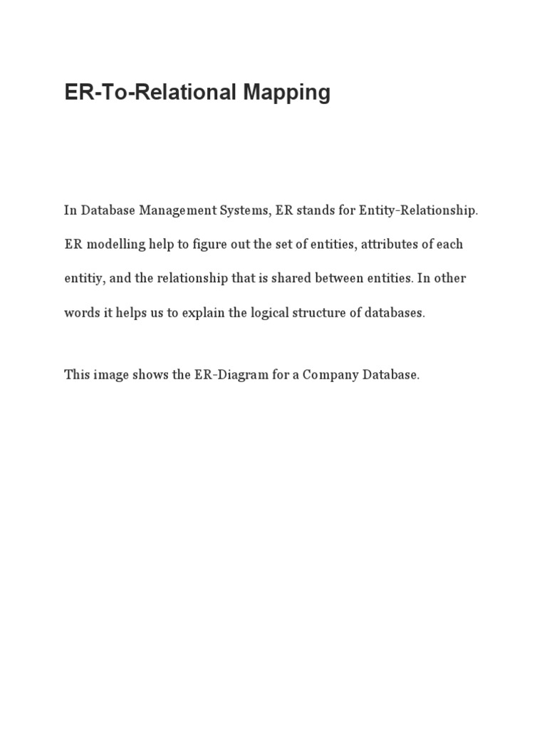 ERD To Relational Model | PDF | Computing | Computer Data
