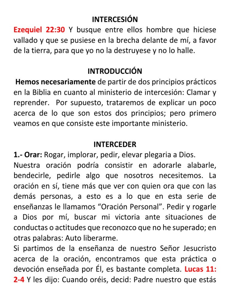 INTERSECIÓN | PDF | Oración | Intercesión