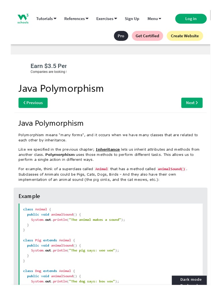 Java Polymorphism Pdf Inheritance Object Oriented Programming 2084