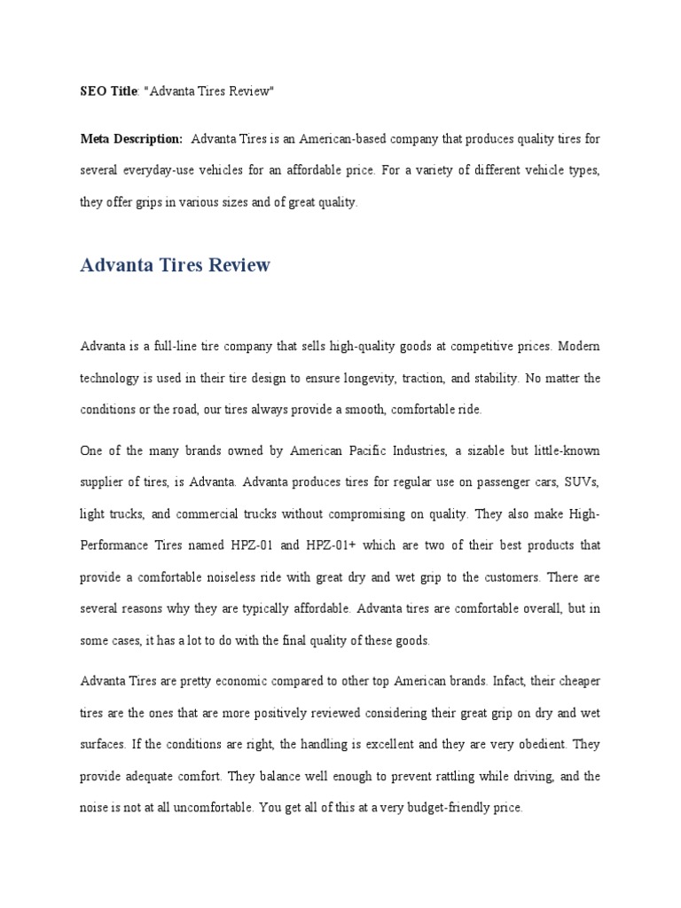 Advanta Tires Fedited | PDF | Tire | Wheel