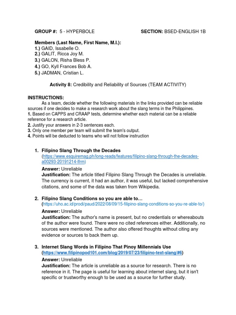 Activity 8 (5-HYPERBOLE) | PDF