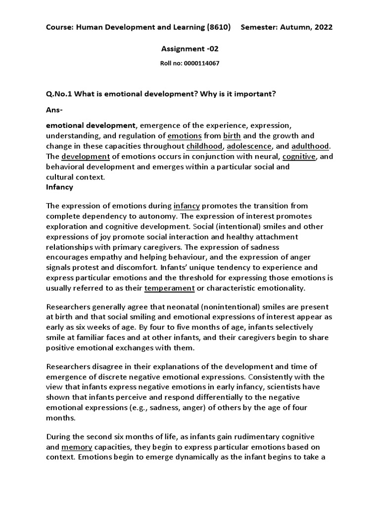 8610 - Assignment 2 Solved (AG) | PDF | Emotions | Morality