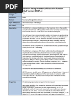 BRIEF-A Executive Function Assessment | PDF