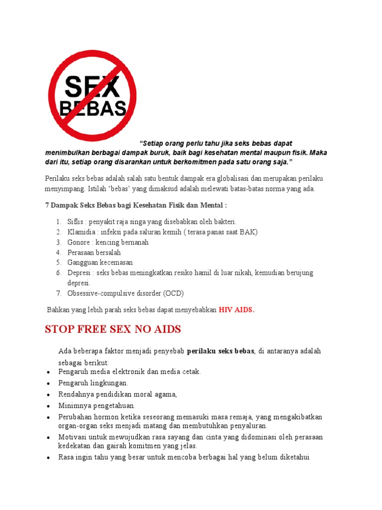 Materi Seks Bebas | PDF