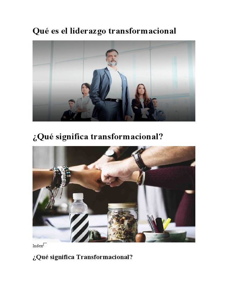 Qué Es El Liderazgo Transformacional | PDF | Liderazgo | Psicología Social