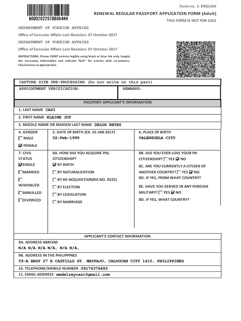 Sample 2 | PDF | Passport | Affidavit
